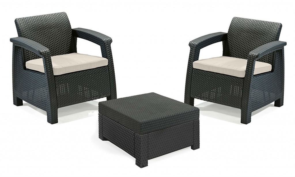 Keter Corfu 2 Seater Balcony Garden Outdoor Rattan Furniture Set Review ...